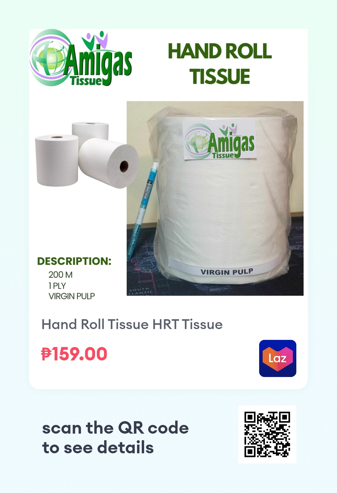 Hand Roll Tissue HRT Tissue