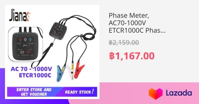 Phase Meter, AC70-1000V ETCR1000C Phase Sequence Detector Monitor Non ...