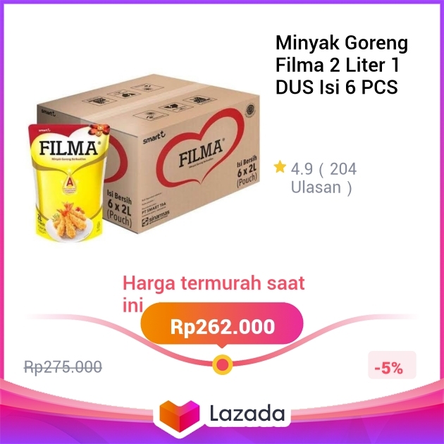 Minyak Goreng Filma 2 Liter 1 DUS Isi 6 PCS