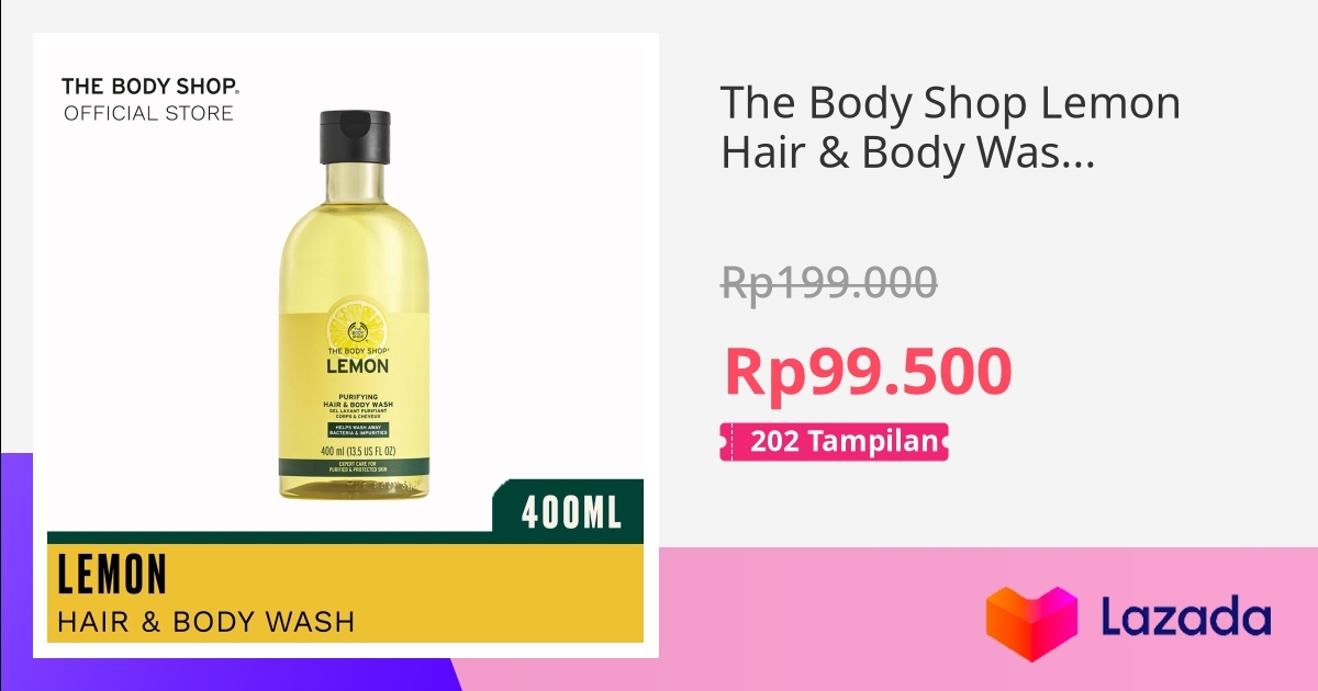 The Body Shop Lemon Hair & Body Wash 400ml