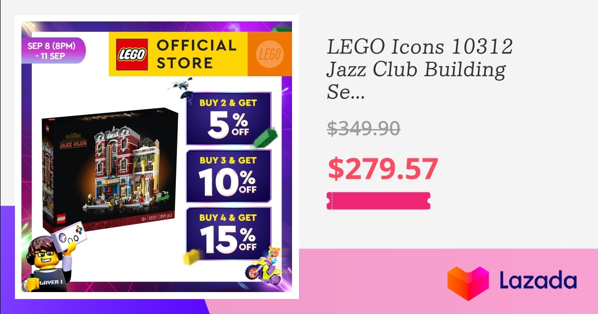 LEGO Icons 10312 Jazz Club Building Set (2,899 Pieces)