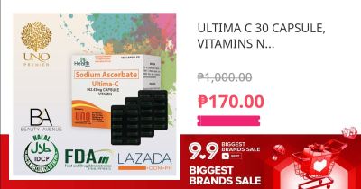 ULTIMA C 30 CAPSULE, VITAMINS NA PAMPATABA, SAFE AND EFFECTIVE
