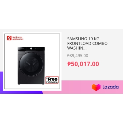 SAMSUNG 19 KG FRONTLOAD COMBO WASHING MACHINE(WD19T6500GV/TC)