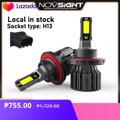 Novsight N39 2pcs LED Car Headlight 72W 10000LM 6000K White Light Bulbs ...