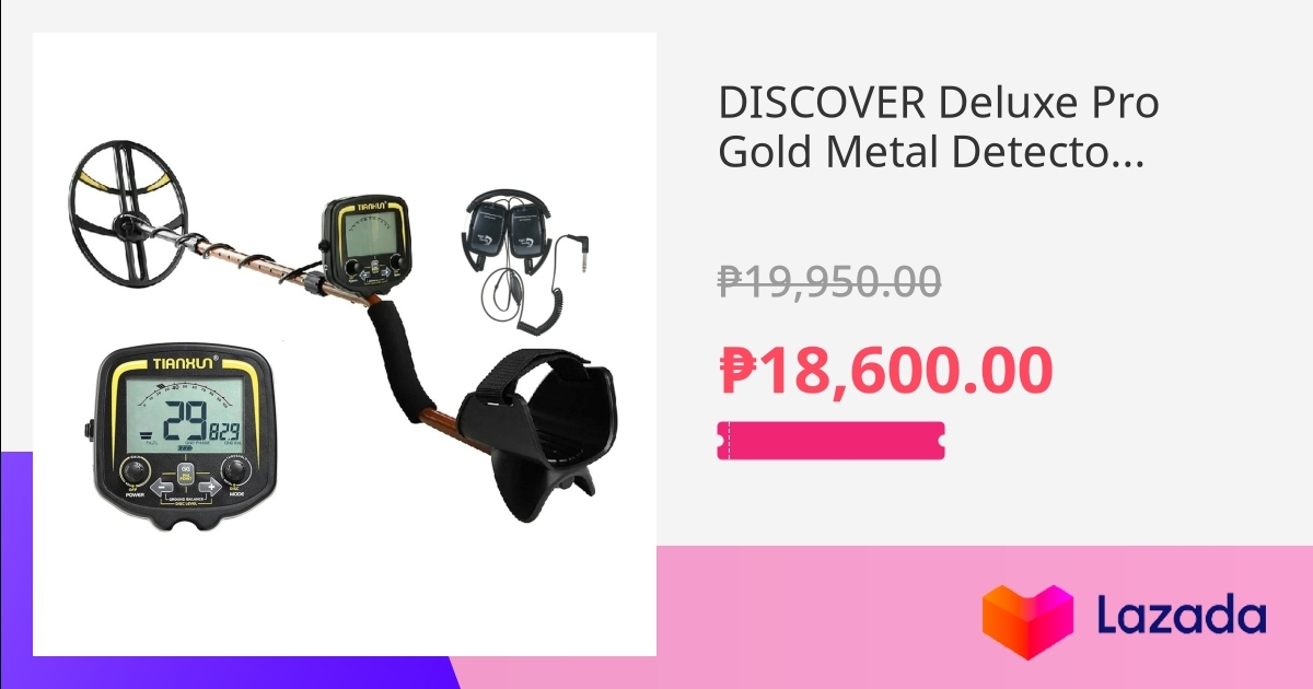 DISCOVER Deluxe Pro Gold Metal Detector for Gold with Waterproof Search ...