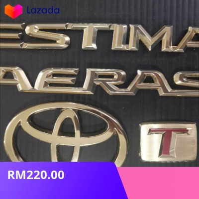 Set Emblem Gold Toyota Estima ACR MCR 30 40