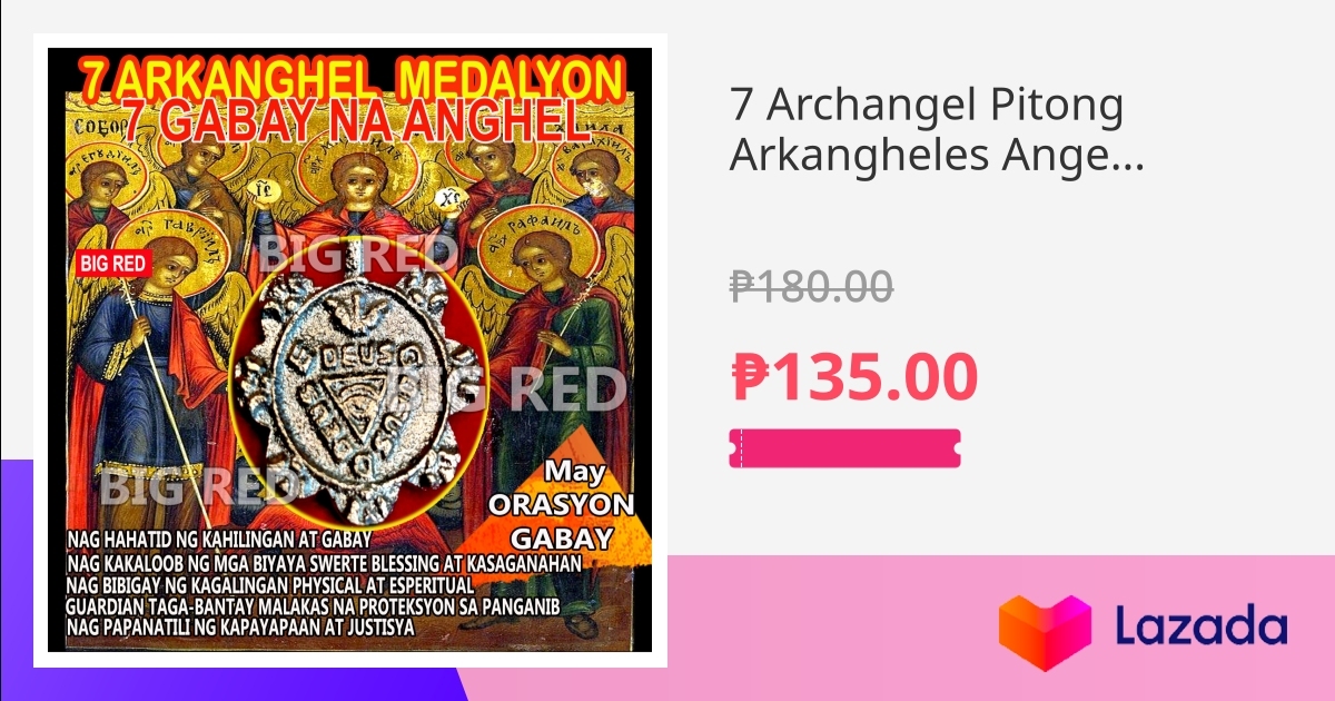 7 Archangel Pitong Arkangheles Angel Medalyon Pendant Necklace May ...