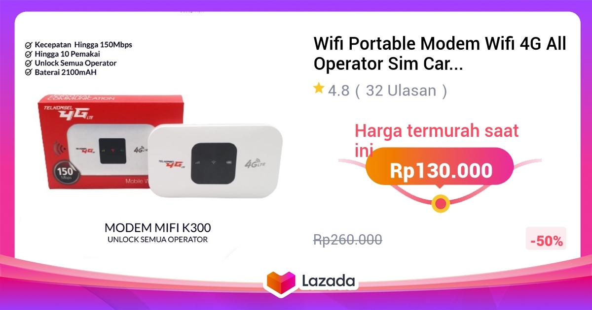 Wifi Portable Modem Wifi 4G All Operator Sim Card 150Mbps/2100mAh ...