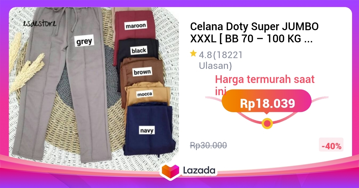 Celana Doty Super JUMBO XXXL [ BB 70 – 100 KG ] TERMURAH