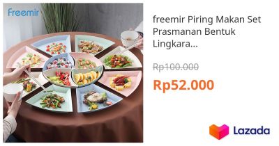 freemir Piring Makan Set Prasmanan Bentuk Lingkaran Peralatan Makan ...