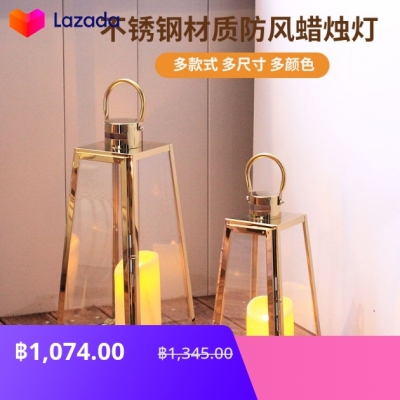 Luxury candlestick decorations Nordic romantic wind lamp outdoor candle ...