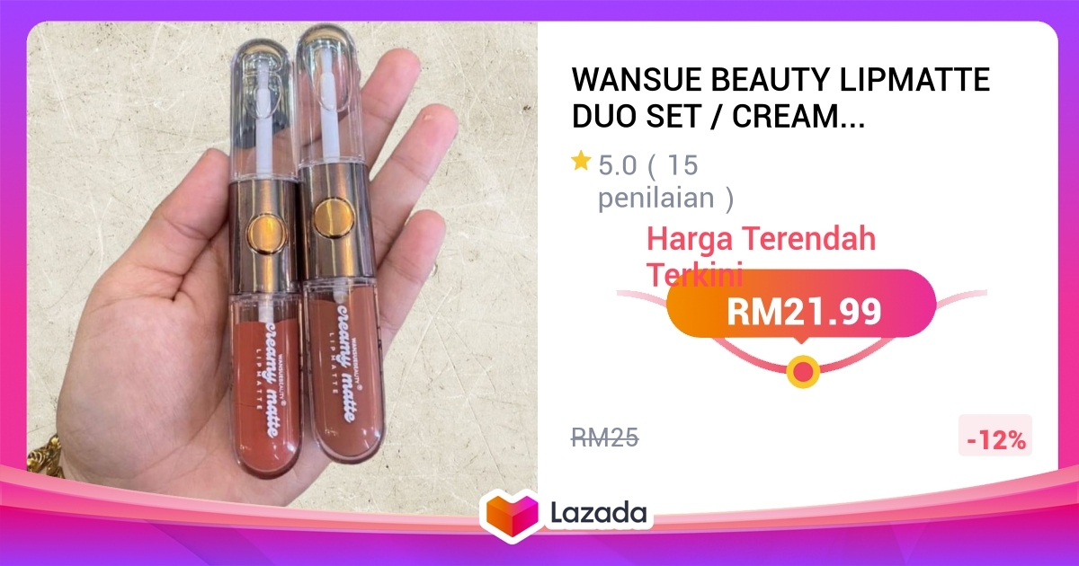 WANSUE BEAUTY LIPMATTE DUO SET / CREAMY NMATTE+SERUM GLOSS 4ML