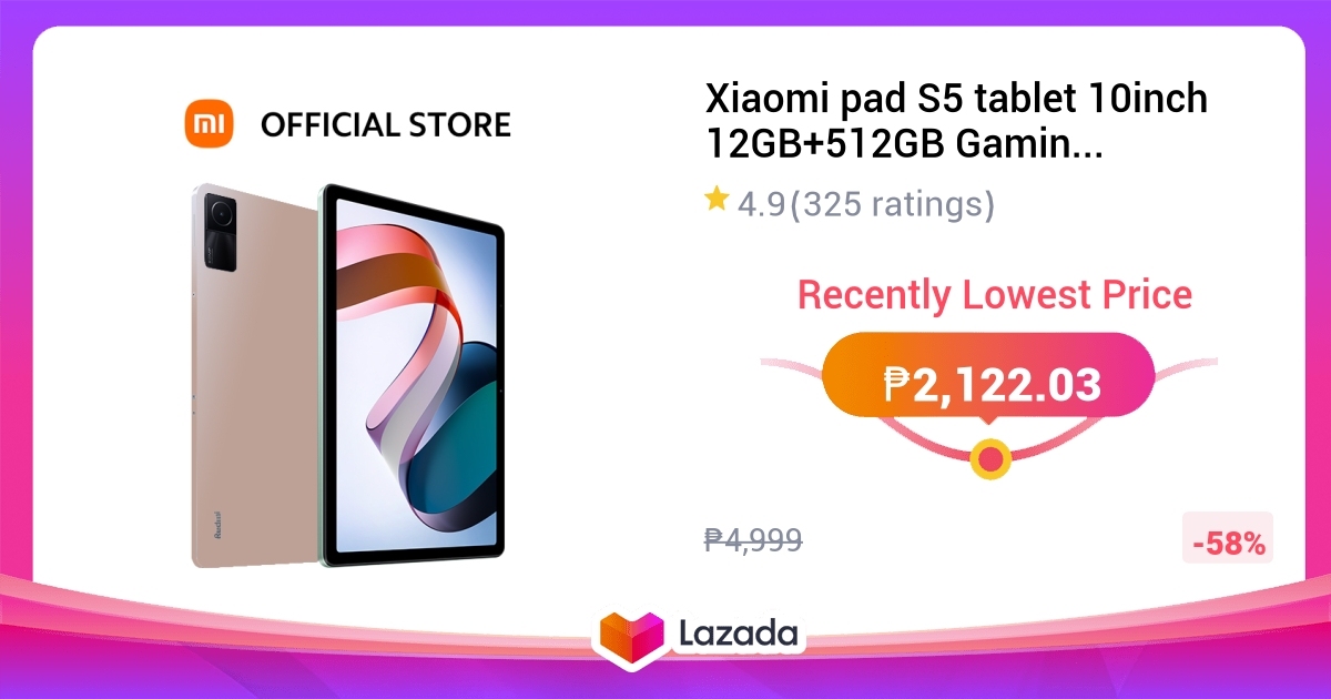 Xiaomi pad S5 tablet 10inch 12GB+512GB Gaming Tablet Original Big Sale ...