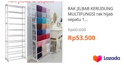 RAK JILBAB KERUDUNG MULTIFUNGSI rak hijab sepatu 10 tingkat serbaguna ...