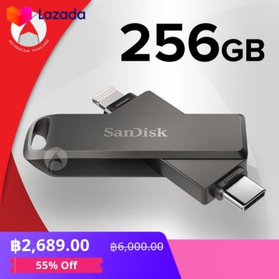 SanDisk iXpand Flash Drive Luxe 256GB 2 in 1 Lightning and USB-C ...