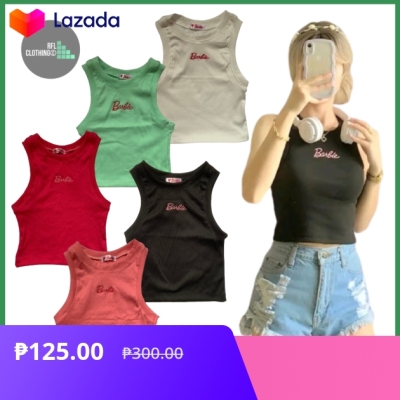 RFL | Basic Plain Casual Tank Racerback Crop Tops Pink White Green ...