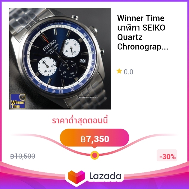 Winner Time นาฬิกา SEIKO Quartz Chronograph Racing sports รุ่น SSB427P รับประกันบริษัท ไซโก ...