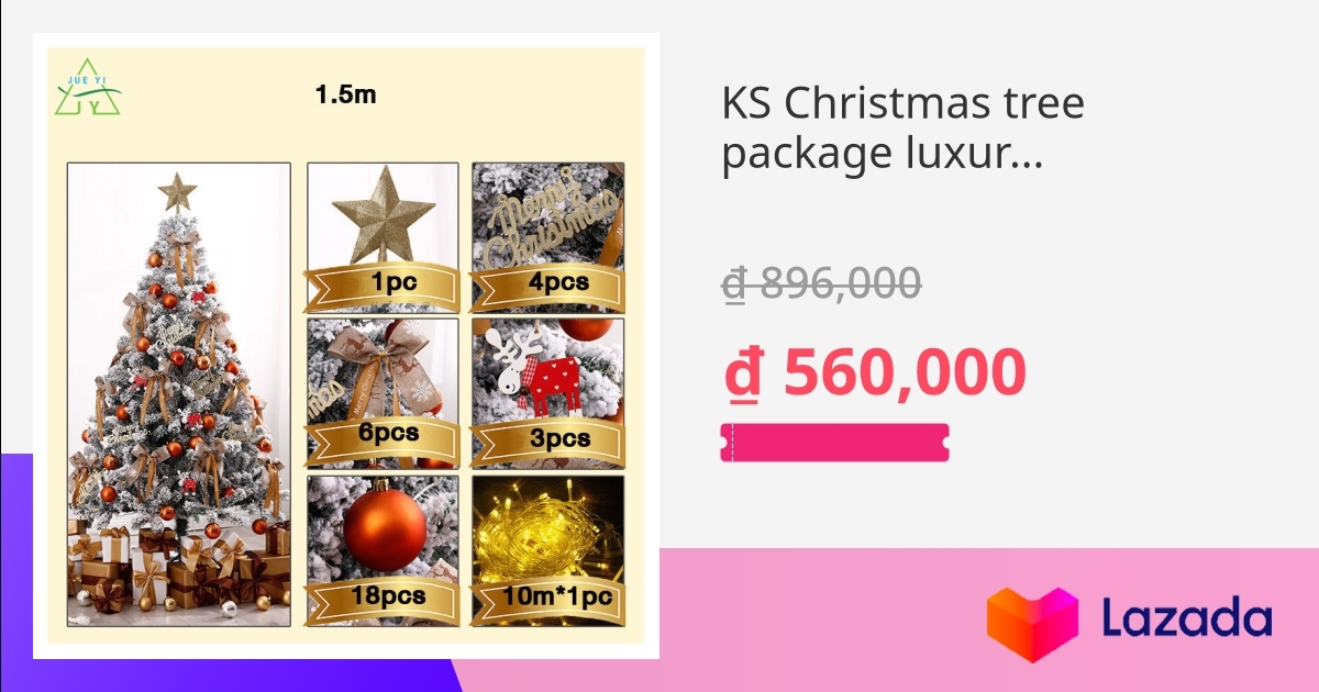 KS Christmas tree package luxury encrypted flocking falling snow style ...