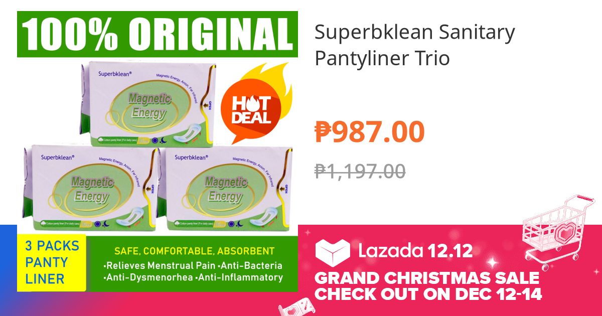 Superbklean Sanitary Pantyliner Trio | Online Shopping Lazada