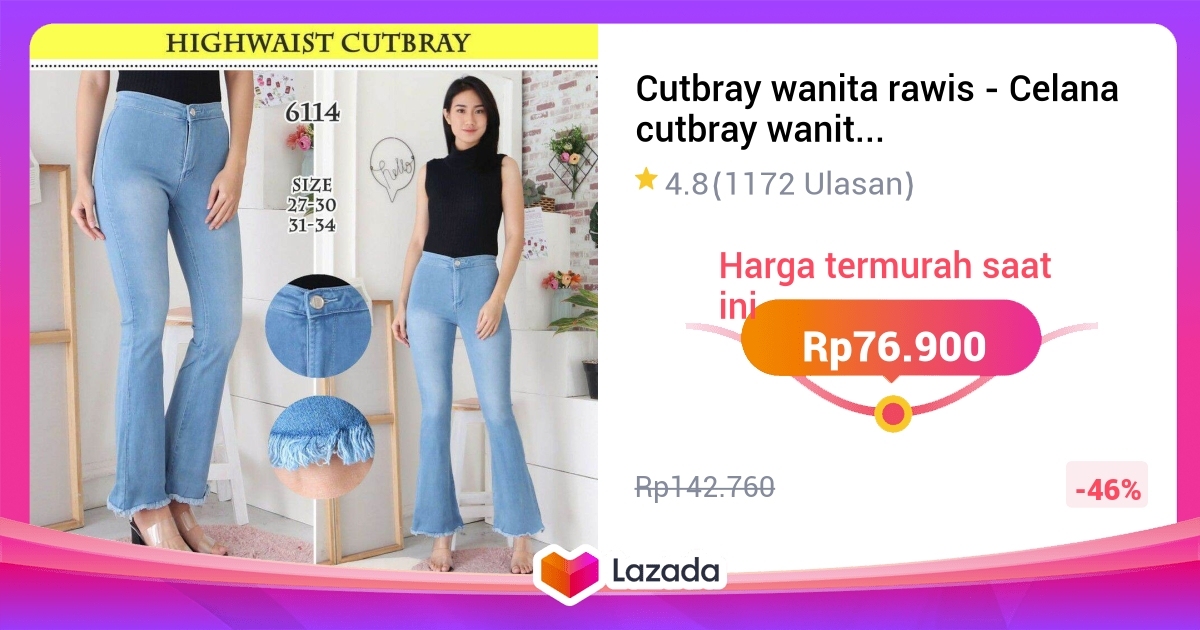 Cutbray wanita rawis - Celana cutbray wanita kekinian 2021 / Highwaist ...
