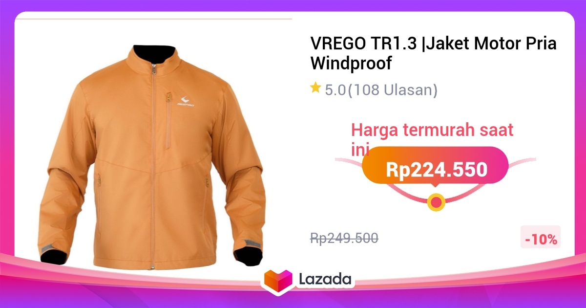 VREGO TR1.3 |Jaket Motor Pria Windproof