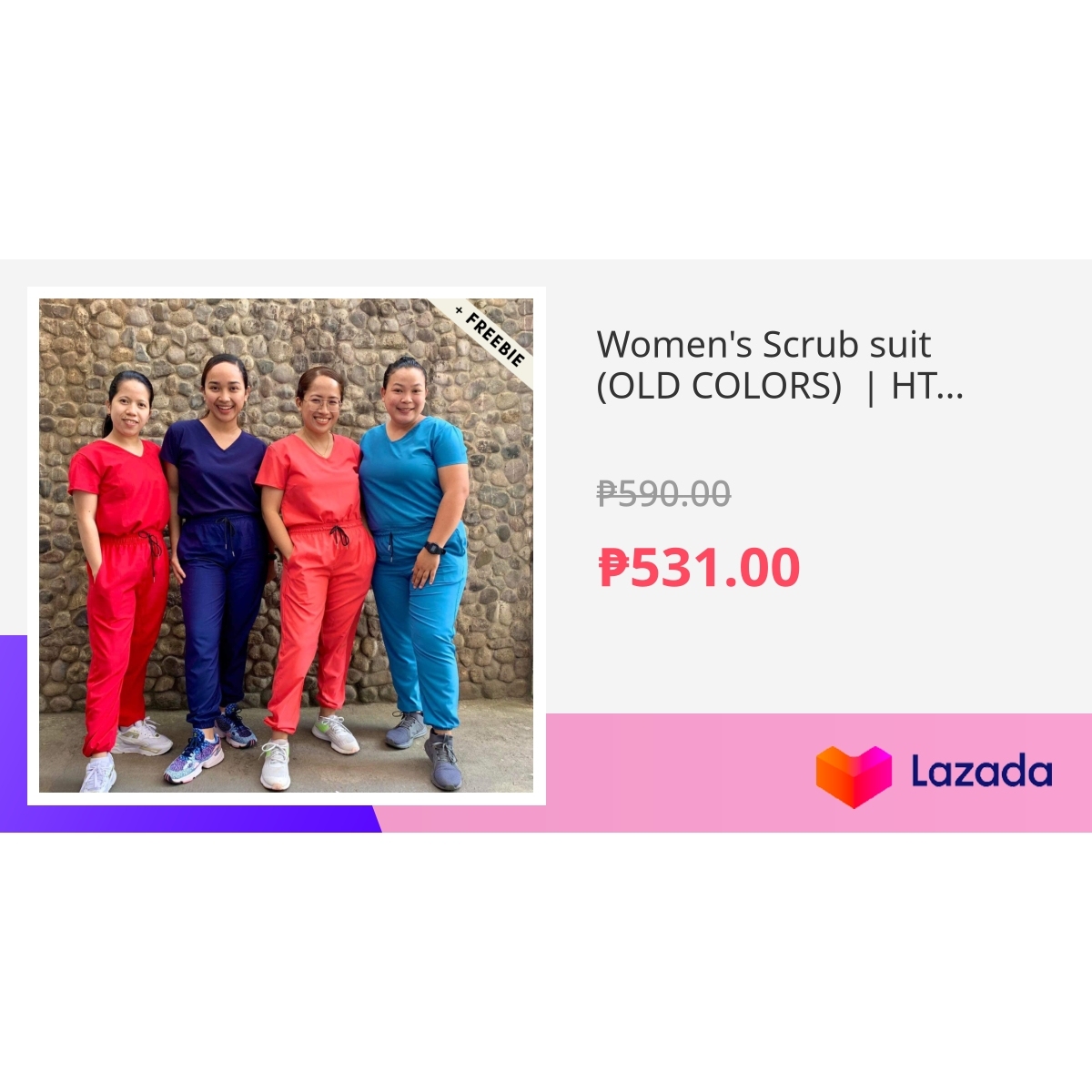 Women's Scrub suit (OLD COLORS) | HTP Basics Women's Uni-fit Scrub Suit ...