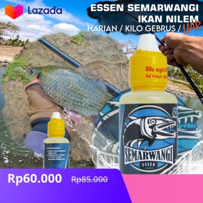 Essen Ikan Nilem Semarwangi Essence Mancing Harian Kilo Gebrus & Liar ...