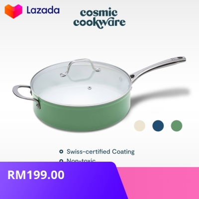 [2022 MODEL] Cosmic Cookware Non-Stick XERADUR 2 Ceramic Coated Cosmo Pan (28cm) - Toxic Free ...