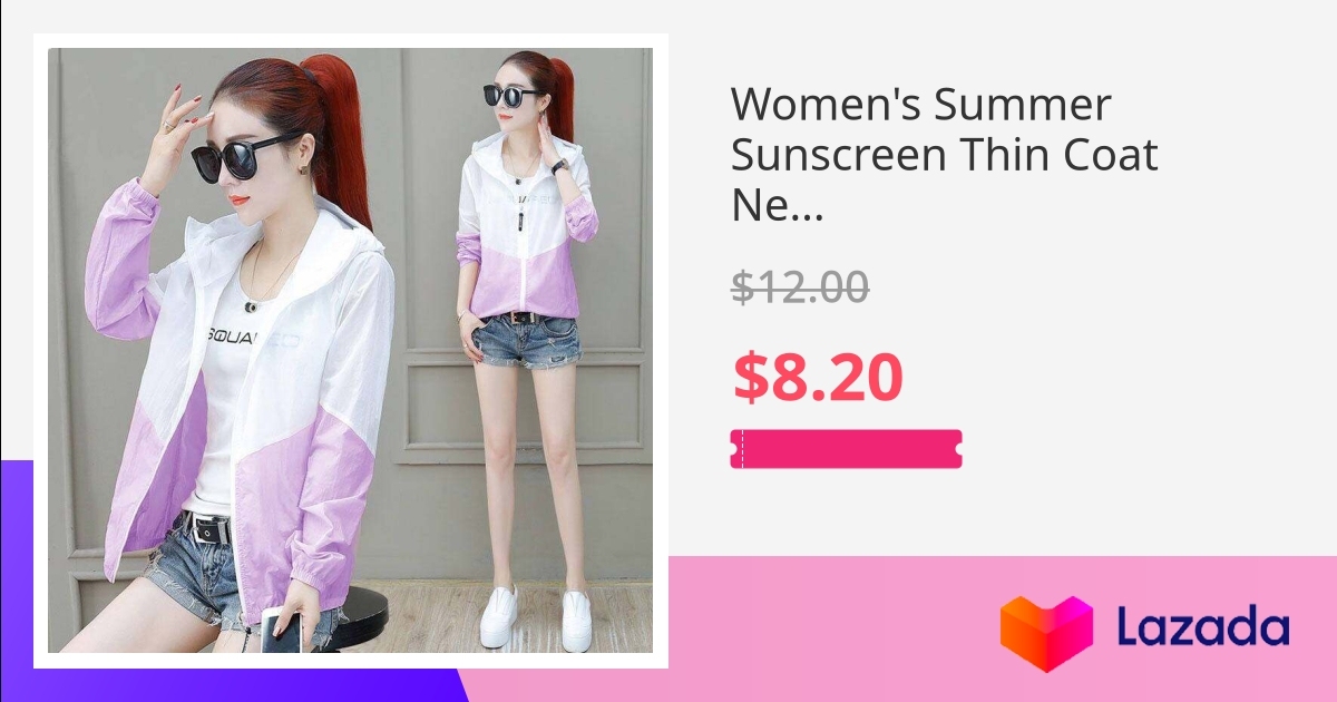 Women's Summer Sunscreen Thin Coat New Hooded UV Protection Breathable ...
