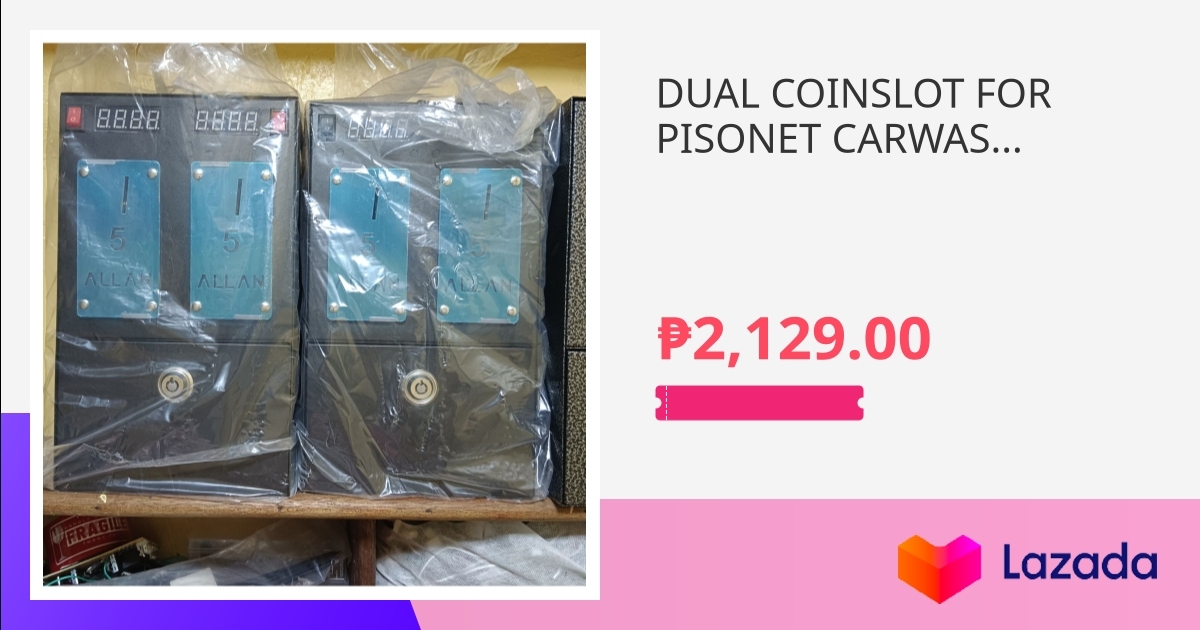 DUAL COINSLOT FOR PISONET CARWASH WASHING MASSAGE AIRCON TREADMILL ETC