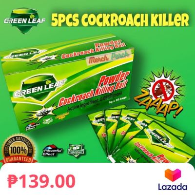 PROMO Effective Green Leaf Powder Cockroach Killing Bait (5 pieces ...