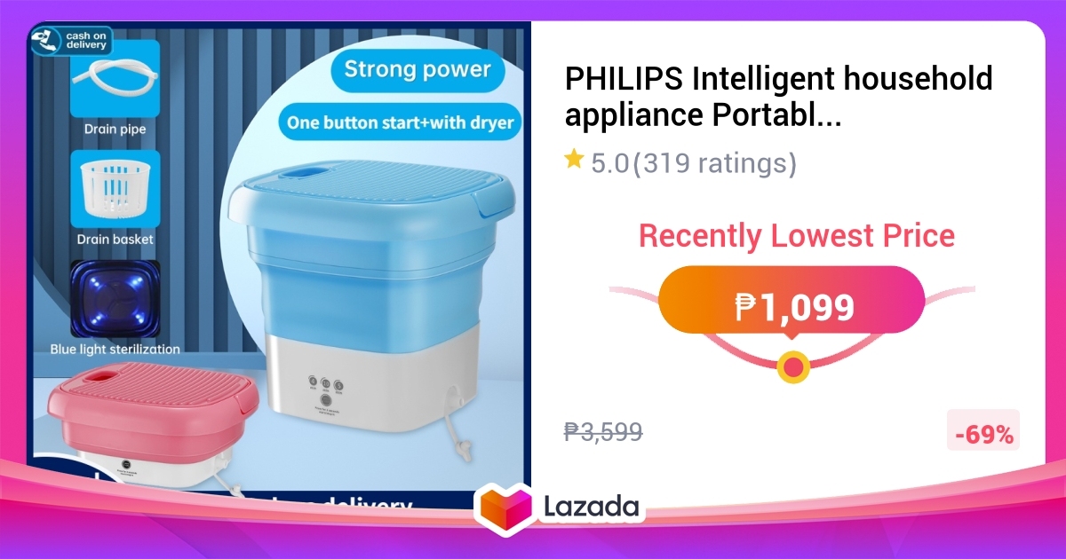 PHILIPS Intelligent household appliance Portable Washing Machine New ...