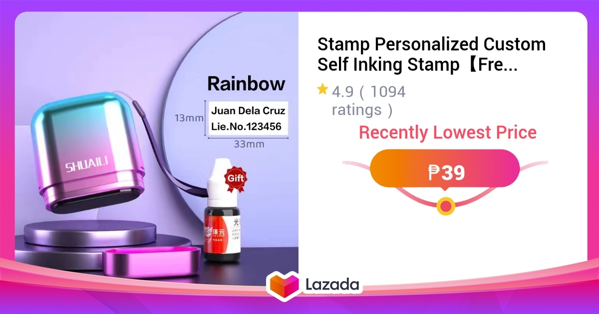 Stamp Personalized Custom Self Inking Stamp【Free ink】