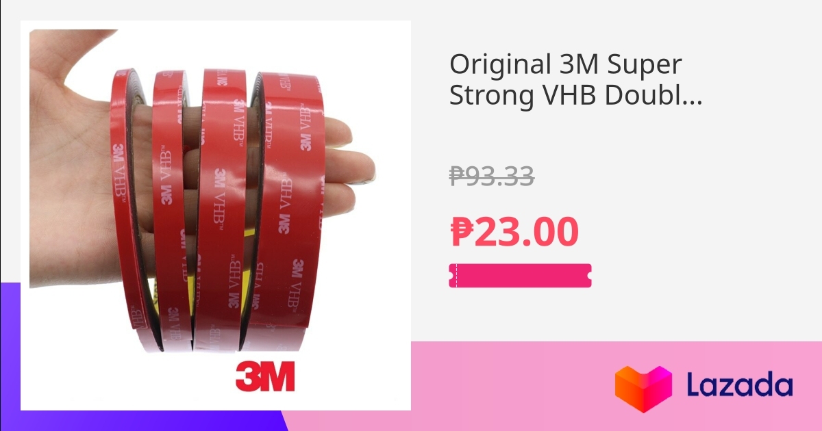 Original 3M Super Strong VHB Double Sided Adhesive Tape Rubber Foam Waterproof Heavy Duty Trending