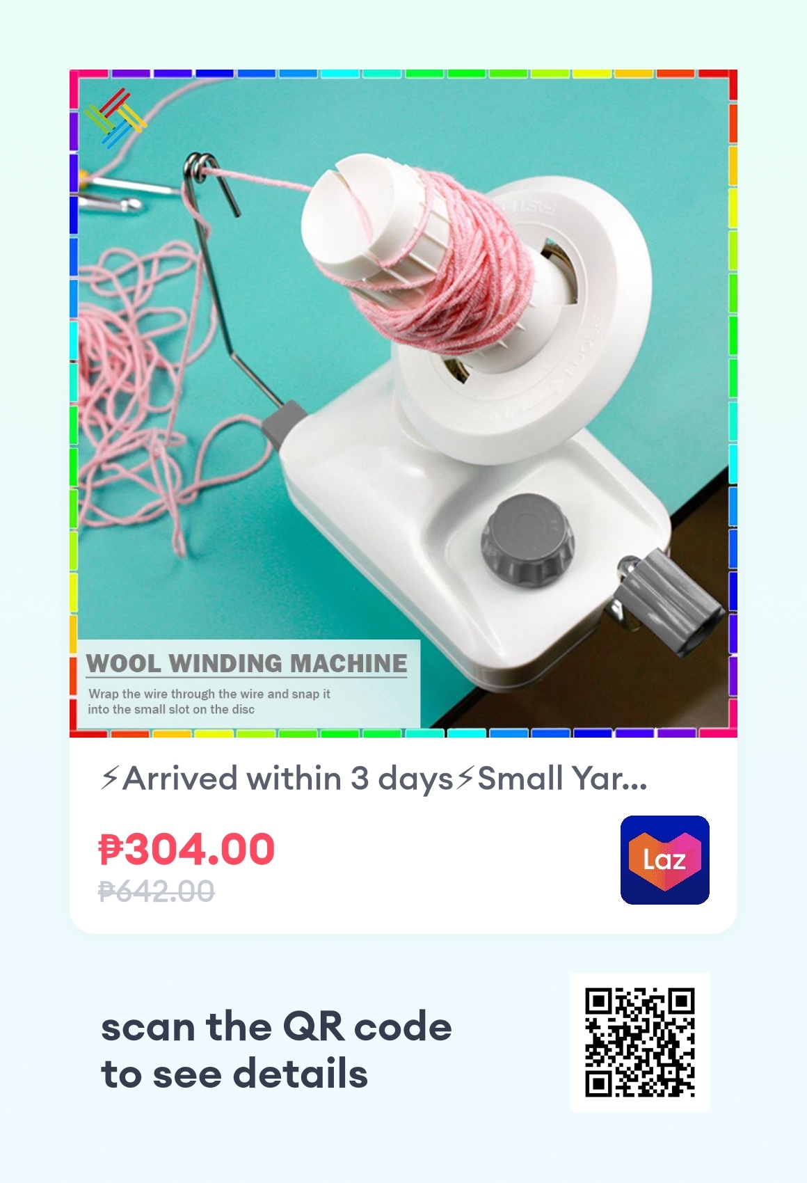⚡️Arrived within 3 days⚡️Small Yarn Winding Machine Practical Yarn ...