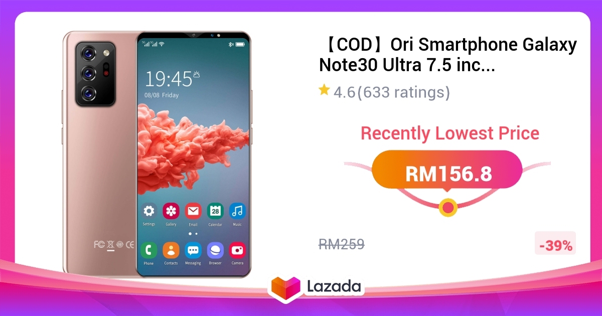 【COD】Ori Smartphone Galaxy Note30 Ultra 7.5 inch Mobile Phone Murah ...