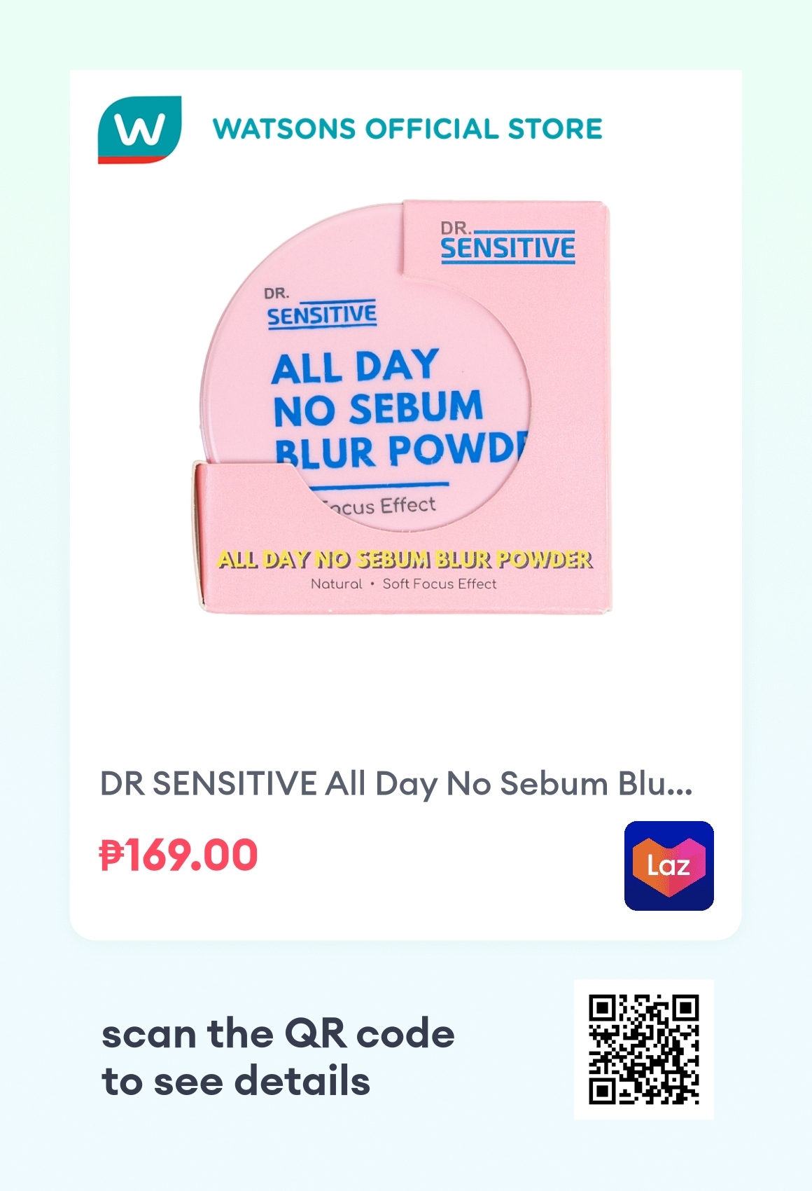 DR SENSITIVE All Day No Sebum Blur Powder Natural 25g