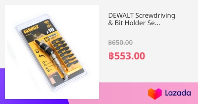 DEWALT สกรู & บิตชุดที่ยึด1/4 Shank Magnetic DT70518 10 PCS