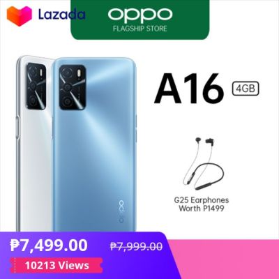 [Exclusive First on Lazada] OPPO A16 | 4+64GB Cellphone | 6.5 ...