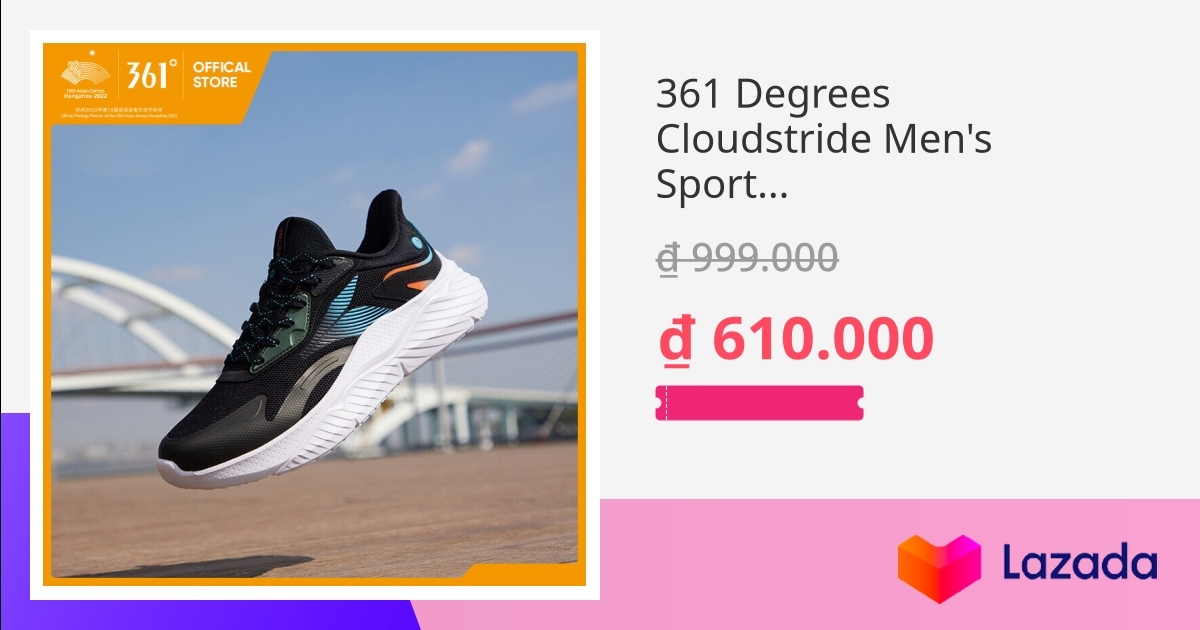 361 Degrees Cloudstride Giày Thể Thao Nam Giày Chạy Bộ Giảm Sốc 572242228