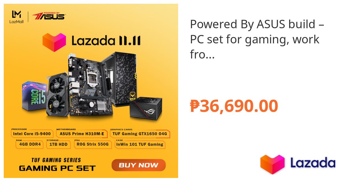 Powered By ASUS build – PC set for gaming, work from home, online ...