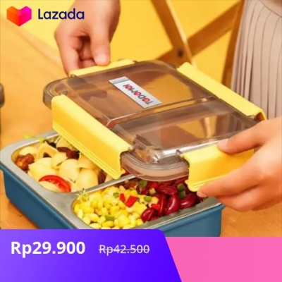 Kotak Makan Bento Stainless Steel TEDEMEI BPA FREE Lunch Box TEDEMEI