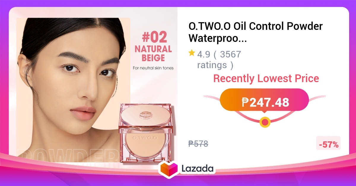 O.TWO.O Oil Control Powder Waterproof Long-lasting Makeup Setting ...