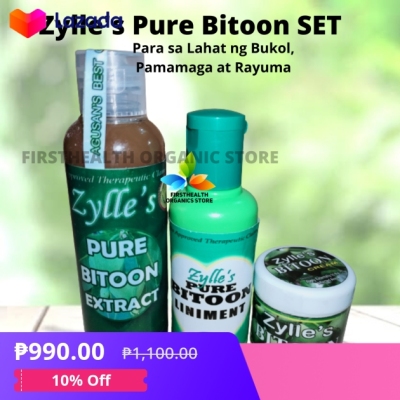 Zylle's Pure Bitoon Set - Cream, Extract and Liniment Oil para sa lahat ...