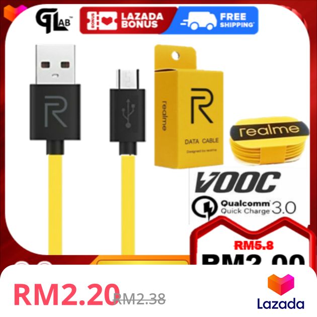[WHOLESALE] REALME SUPER VOOC CABLE 5A TYPE C OR MICRO USB DATA FAST ...