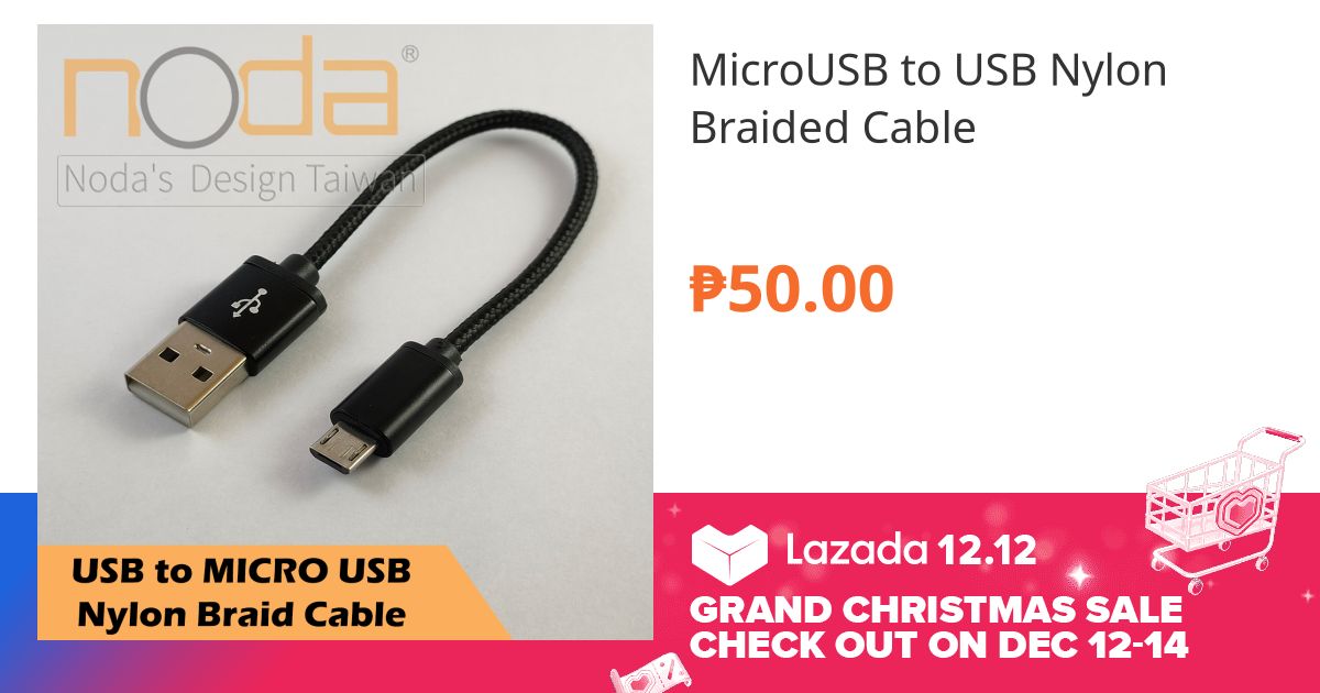 MicroUSB to USB Nylon Braided Cable | Online Shopping Lazada