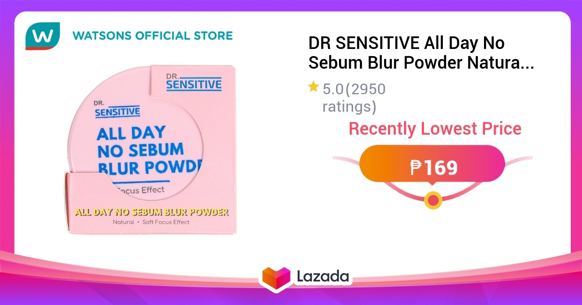 DR SENSITIVE All Day No Sebum Blur Powder Natural 25g