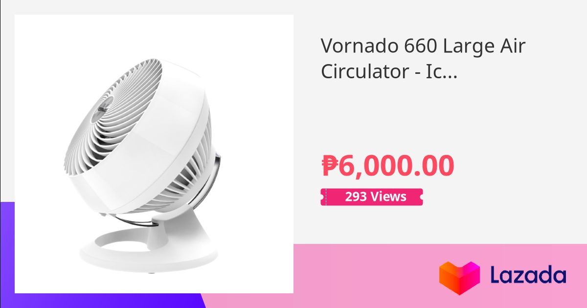 Vornado 660 Large Air Circulator - Ice White