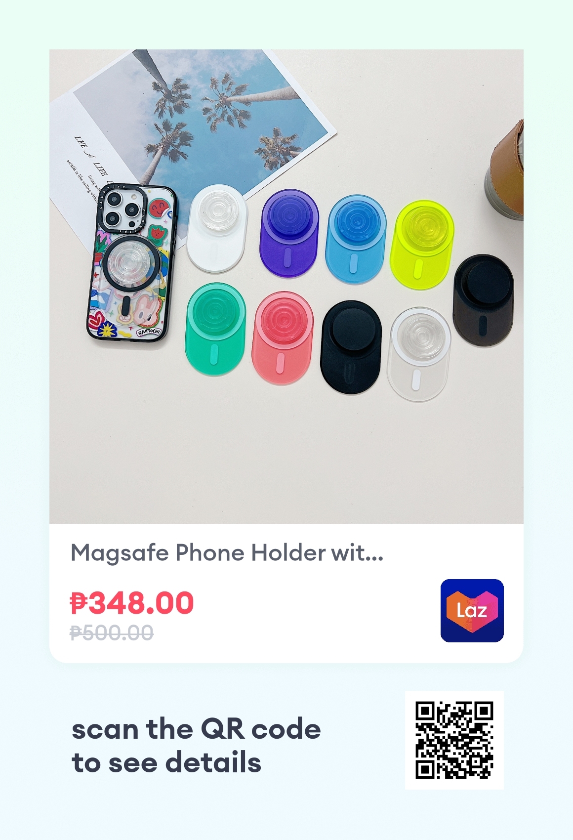 Magsafe Phone Holder with Stretchable Foldable Stand Magnetic Pop Ring ...