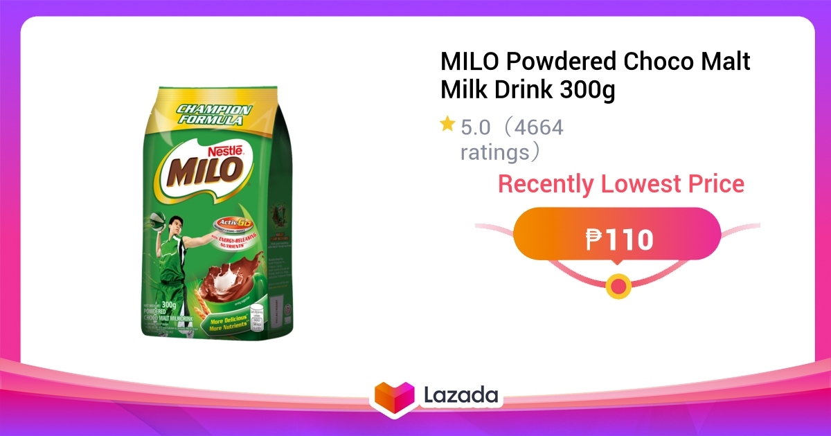 MILO Powdered Choco Malt Milk Drink 300g